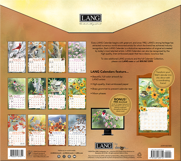 2025 Lang Calendar - Songbirds – Lang Calendars Canada