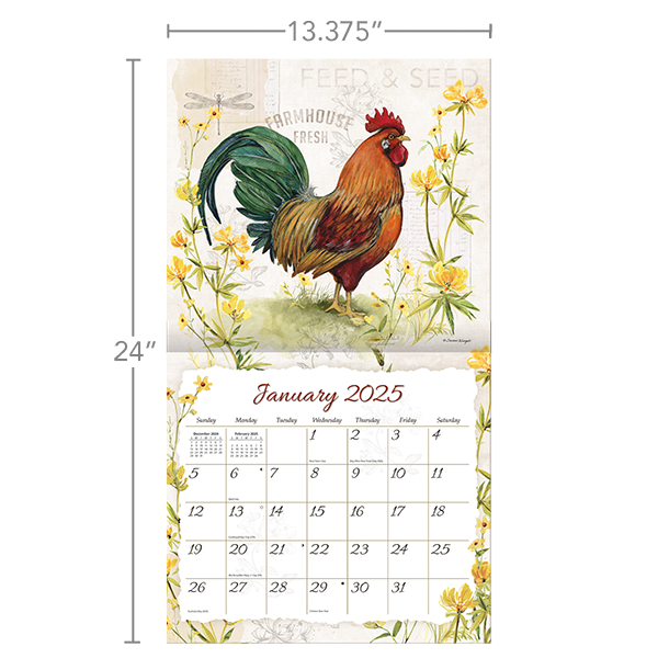 2025 Lang Calendar - Proud Rooster – Lang Calendars Canada